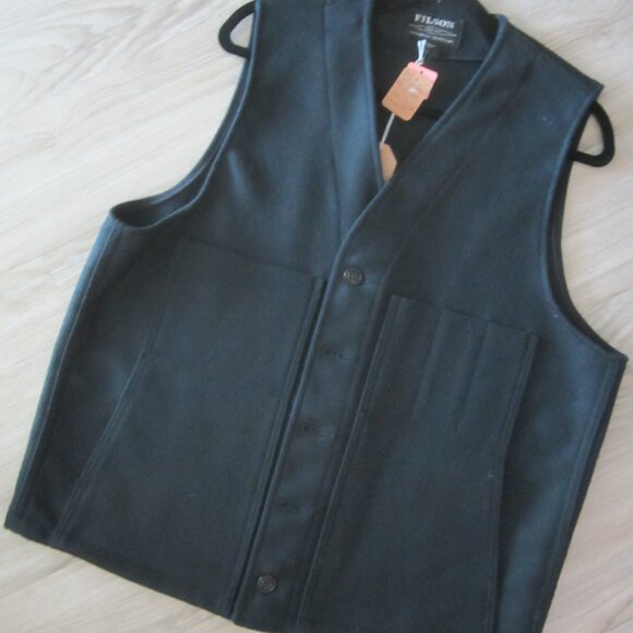 Filson | Other | Filson Mens Black Wool Mackinaw Vest Sz Large | Poshmark